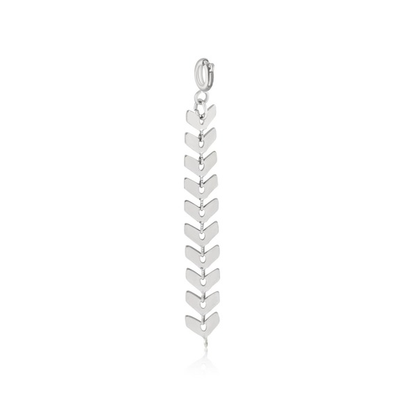 Hand Made | Jewelry | Herringbone Charm Silver Chevron Silver Charm ...